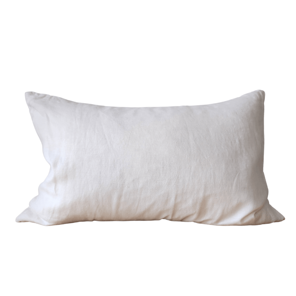 STONEWASHED LINEN RECTANGLE CUSHION COVER | 35*55 | Pearl – B E H R & C O.
