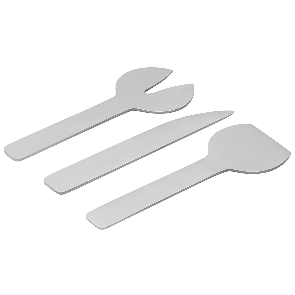 GEO 3-PIECE CHEESE SET | Brushed Nickel – B E H R & C O.